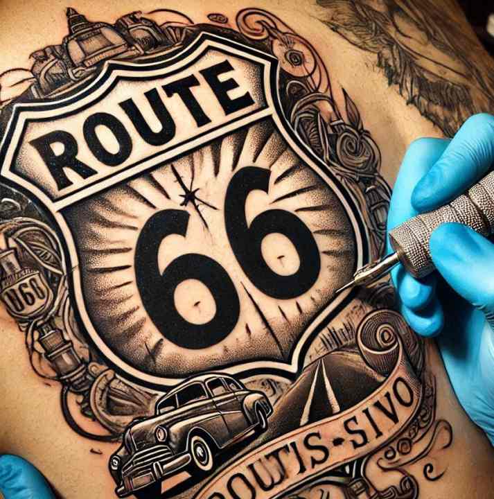 Tatuaggio Route 66: Significato, Idee e Costi | Inkme Tattoo Blog